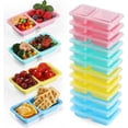 16 Pack 5OZ Reusable Snack Containers, Multicolor Double Compartment ...