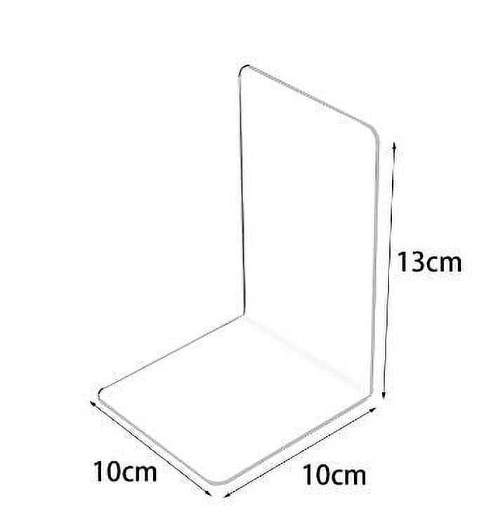 16-Pack Acrylic Bookends, Bookends for Shelves, Transparent Book ...