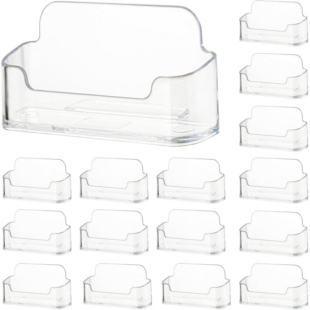 16 Pack Business Card Holder for Desk, Acrylic Business Card Holder ...