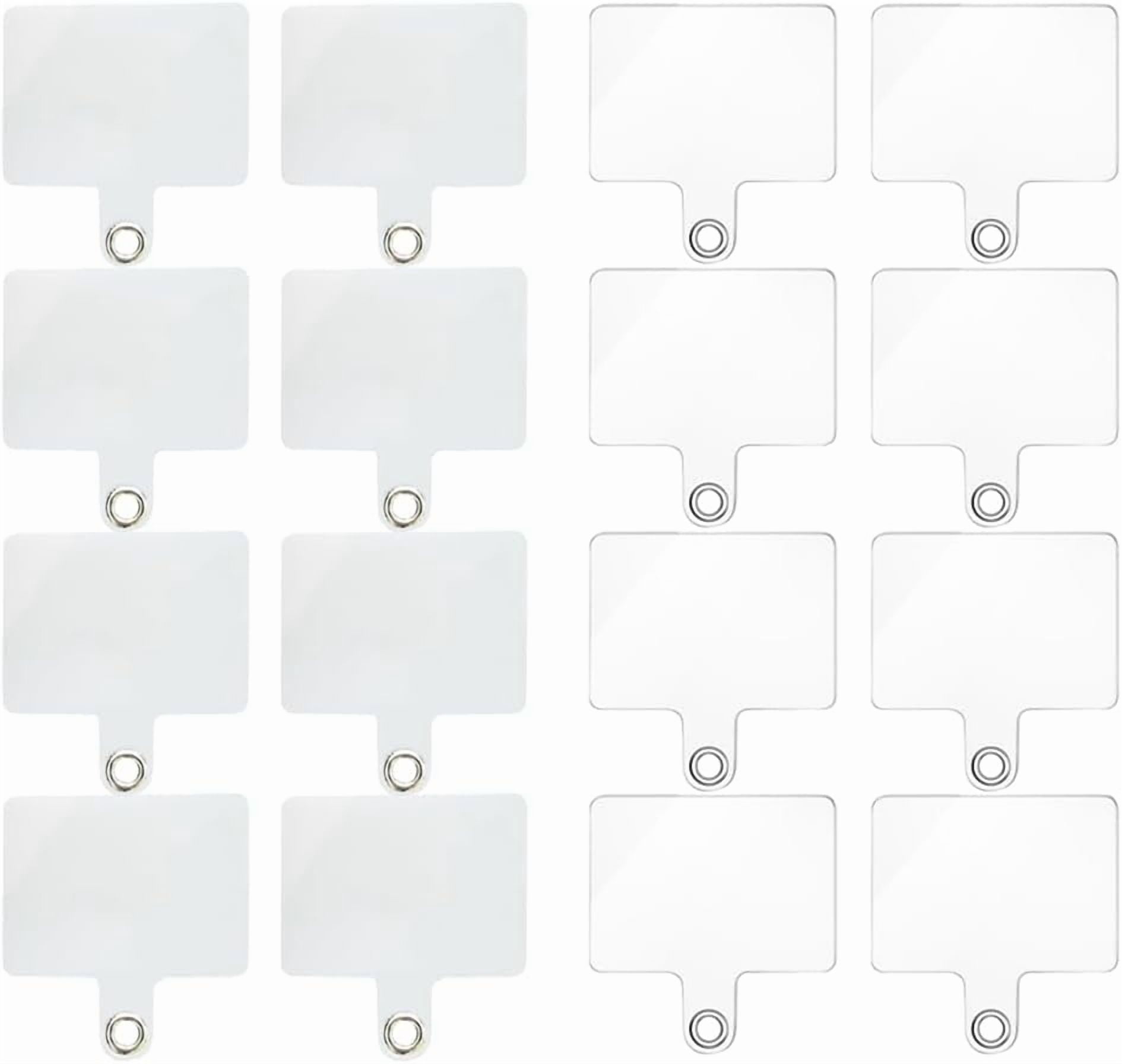 16 Pack Cell Phone Lanyard Tether Tab with Metal Ring, 2 Colors(White ...