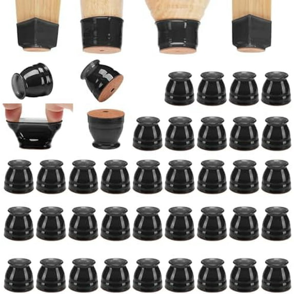16 Pack Chair Leg Floor Protectors for Hardwood Floors, Silicone Felt ...