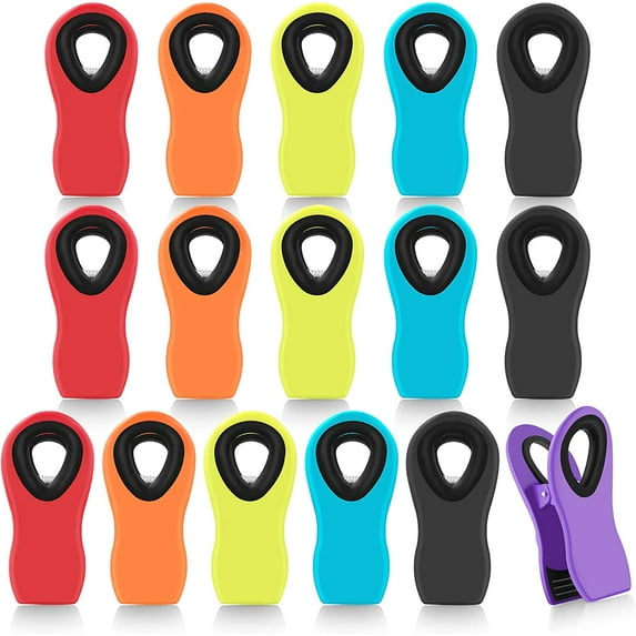 16 Pack Chip Clips Bag Clips Magnetic Clips Bag Clips for Food Kitchen ...