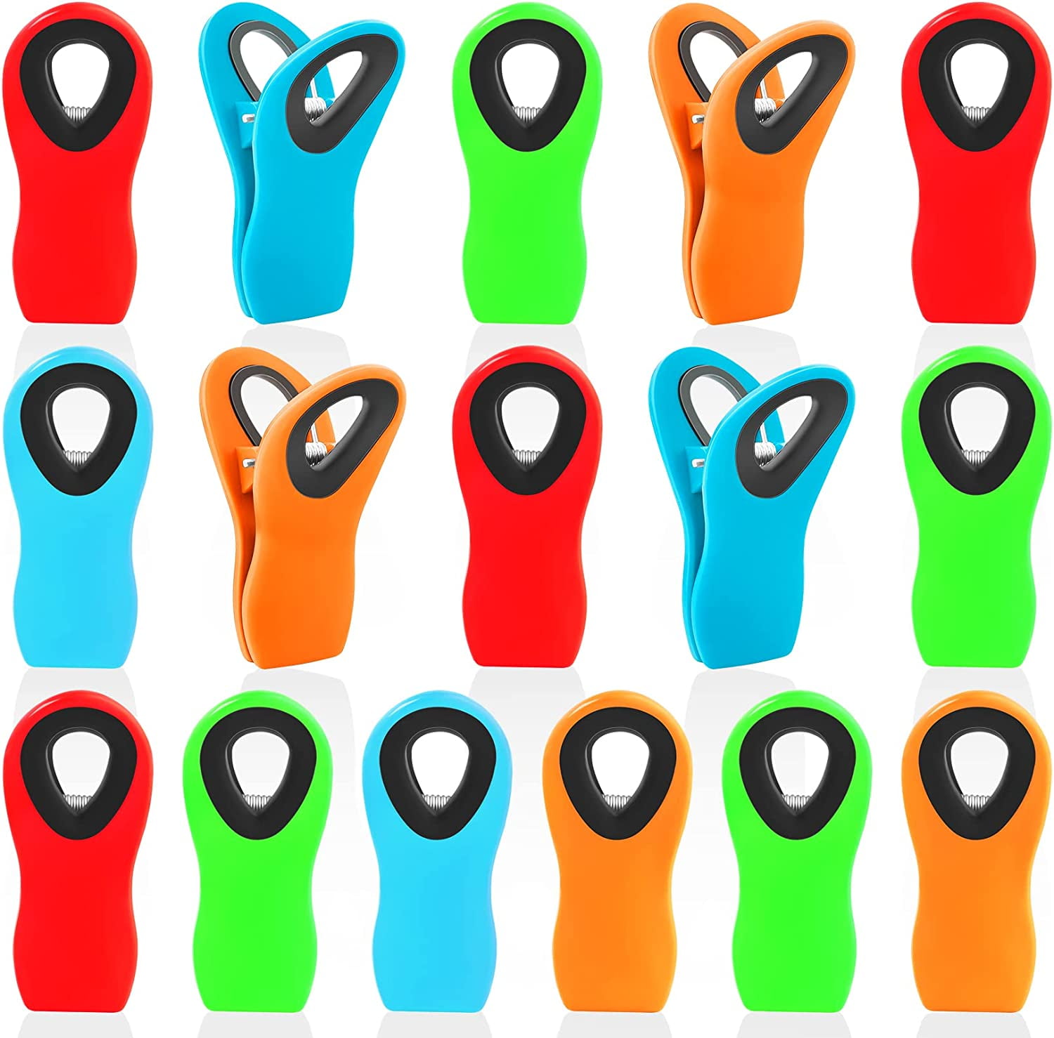 16 Pack Chip Clips Bag Clips, Multicolor Clips for Food Packages ...