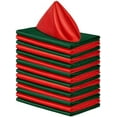 16 Pack Christmas Square Satin Napkin Bright Silk Table Napkin Xmas ...