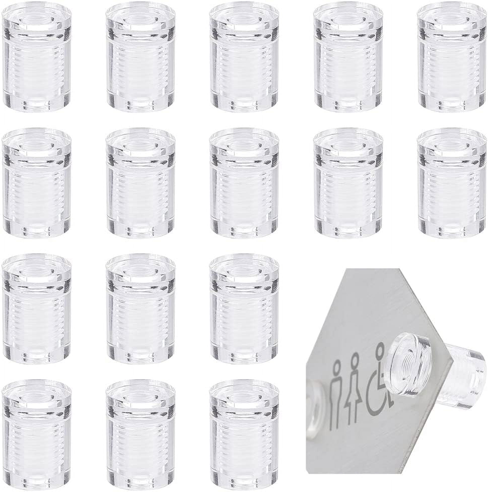 16-Pack Clear Standoffs 0.75 x 0.75inch Acrylic Standoff Screws ...
