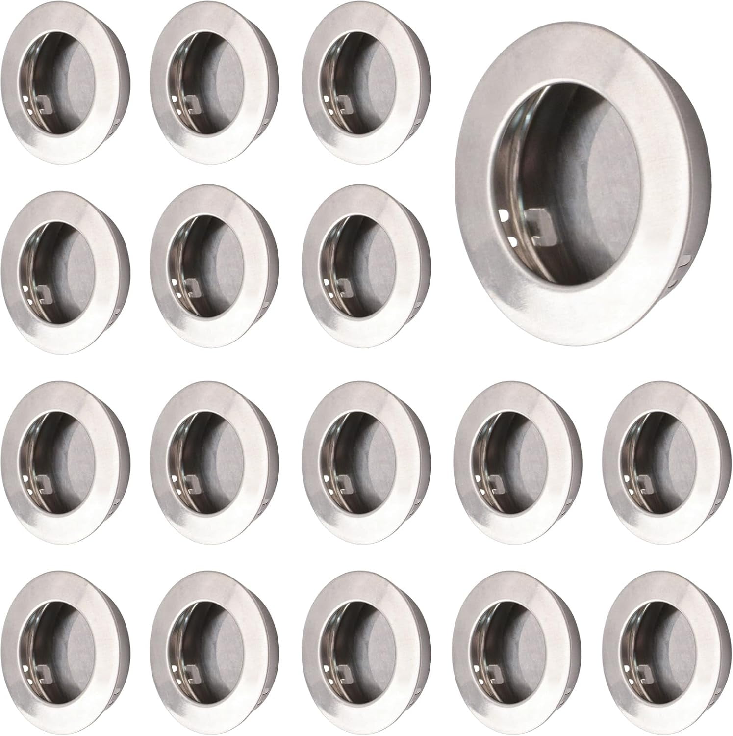 16 Pack Closet Door Finger Pull, Round Easy Snap-in Circular Closet ...