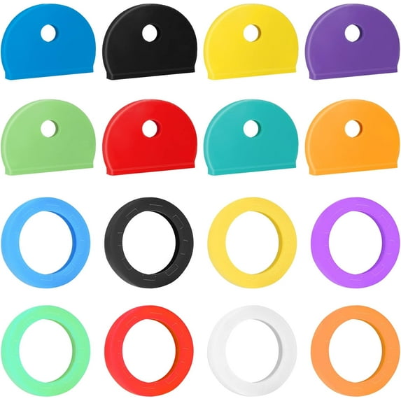 16 Pack Colorful Plastic Key Cap Tags and Identifier Covers for ...