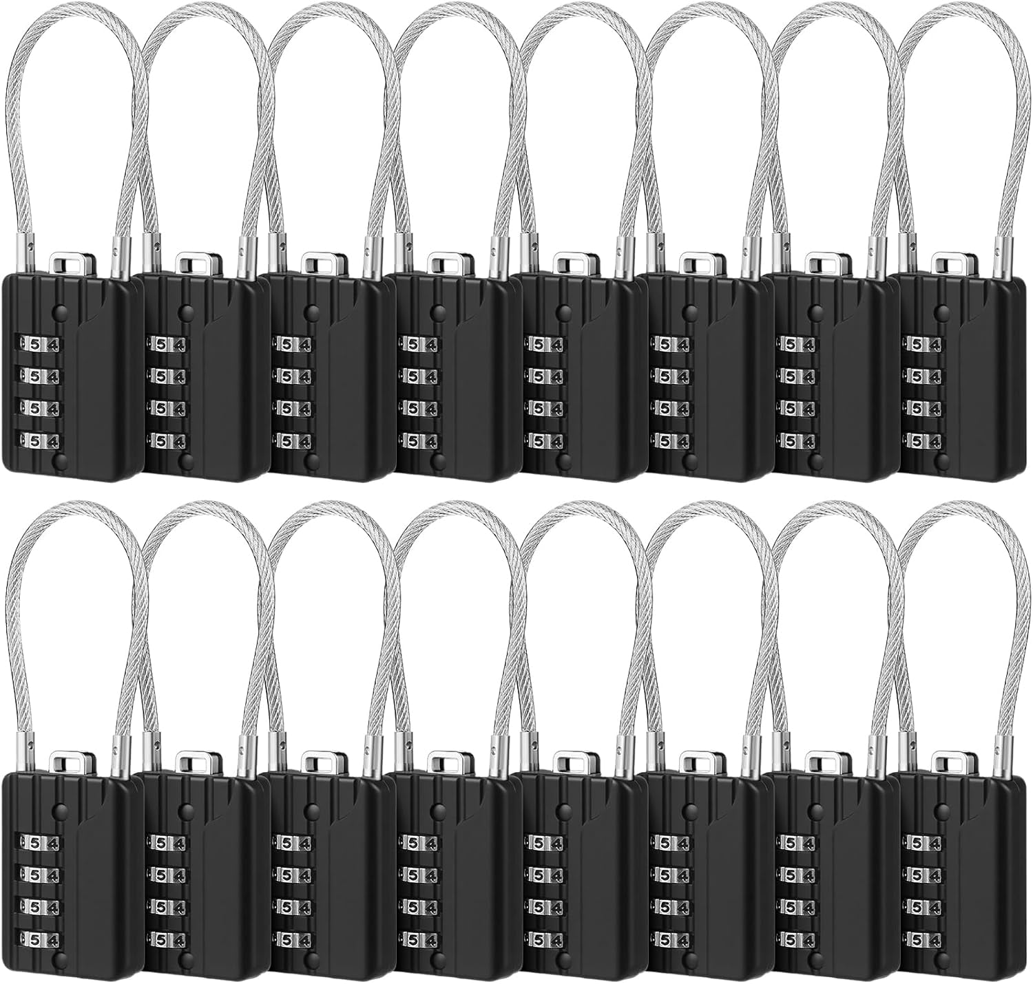 16 Pack Combination Locks 3 Digit Gym Luggage Padlock Waterproof ...