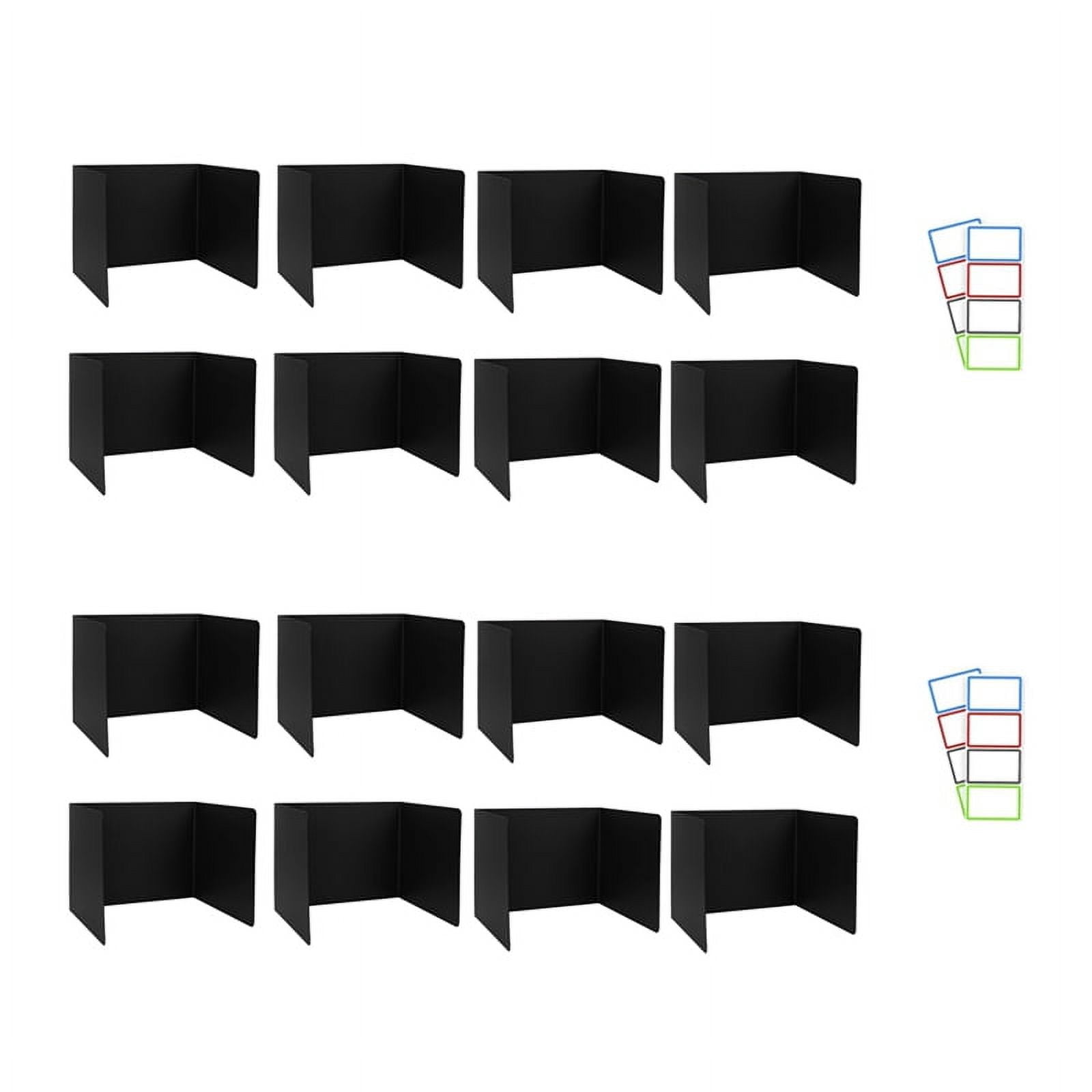 16 Pack Desk Dividers for Students, Waterproof Plastic Study Carrel ...