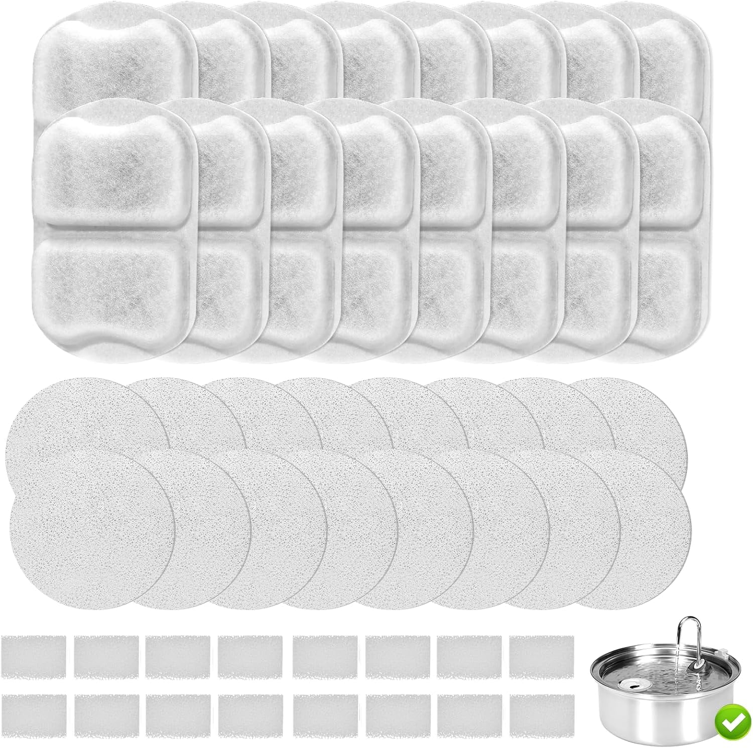 16 Pack Dog Water Filter Replacement, Pet Water Filter Compatible with ...