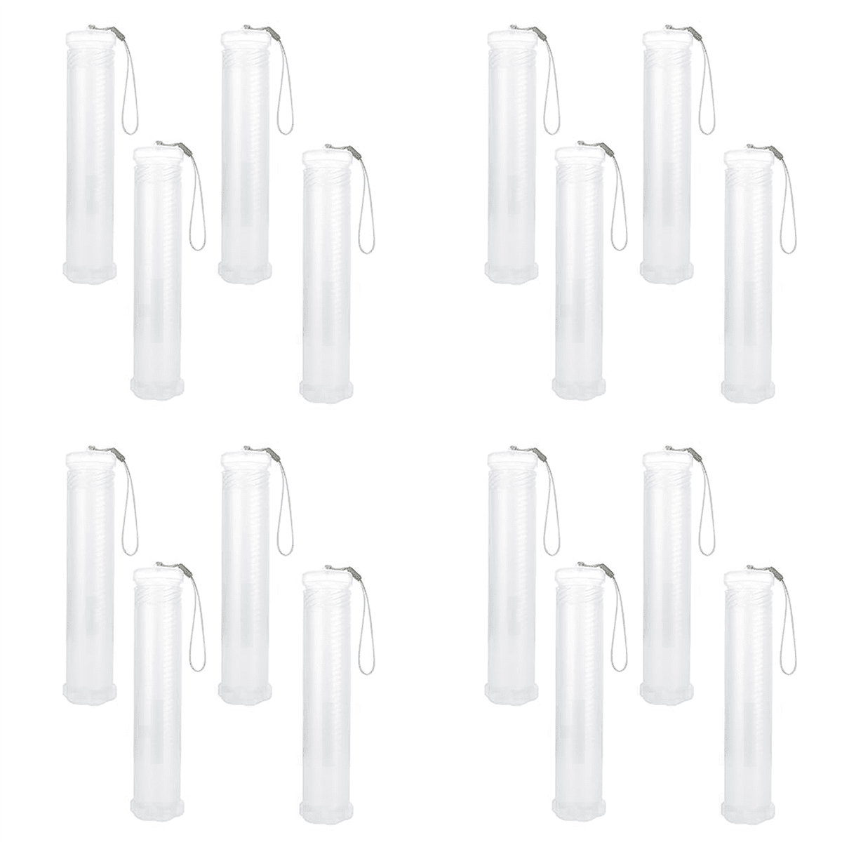 16 Pack Extendable Plastic Paint Brush Case, Clear Long Paint Brush ...