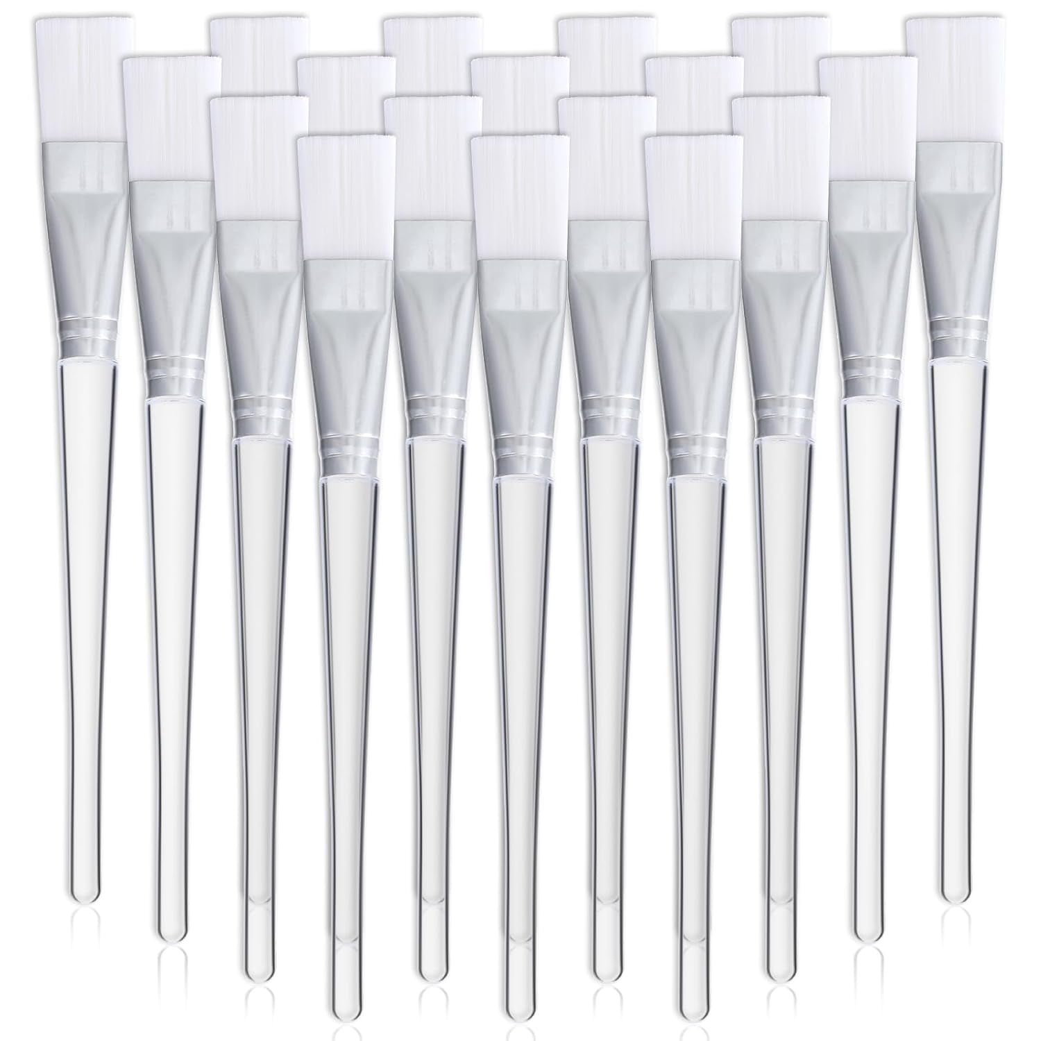 16-Pack Facial Mask Brush Makeup Fan Brushes, Soft Face Mask Brush ...