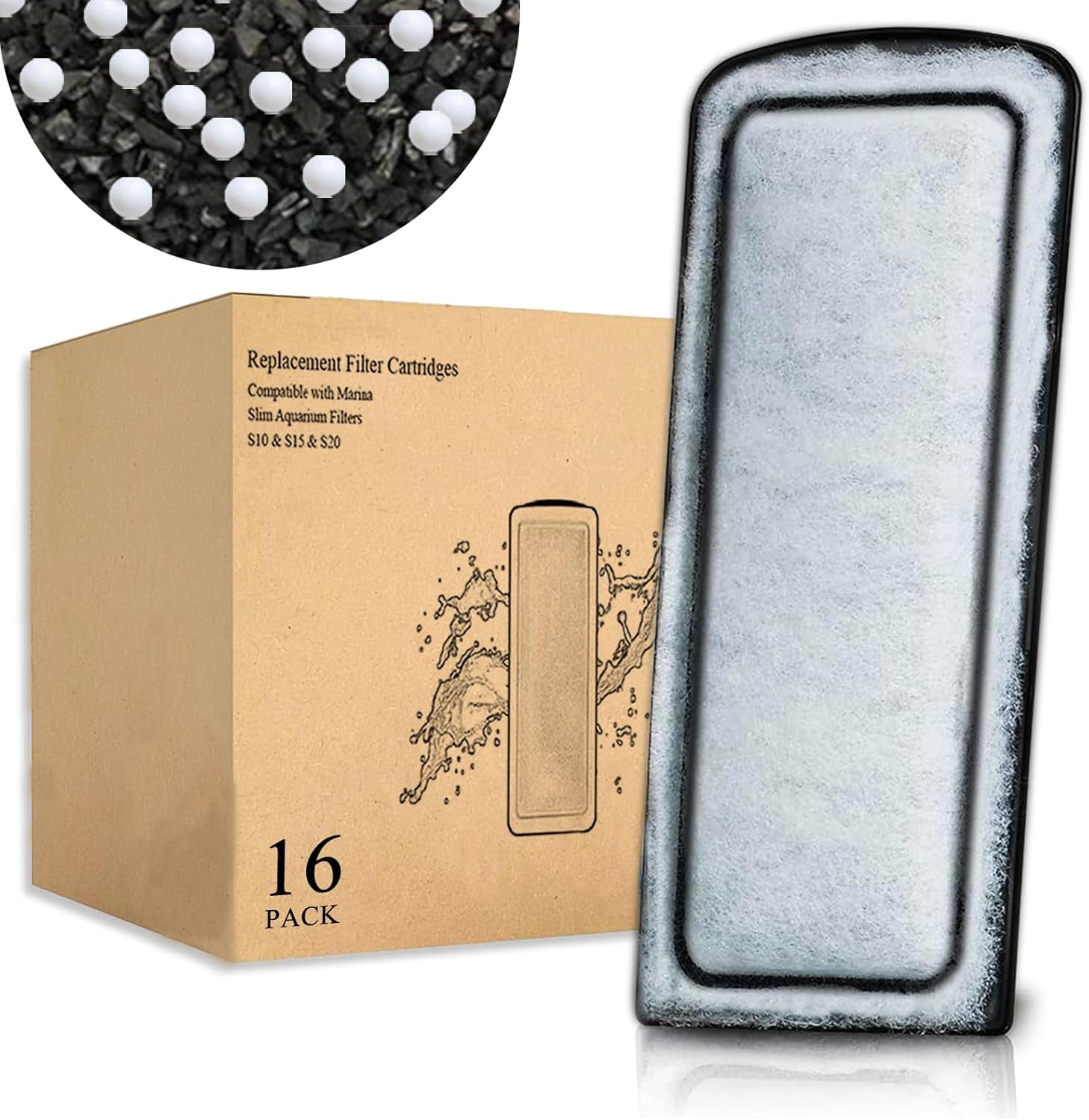 16 Pack Filter Cartridge for All Three Marina Slim Filter Model ...