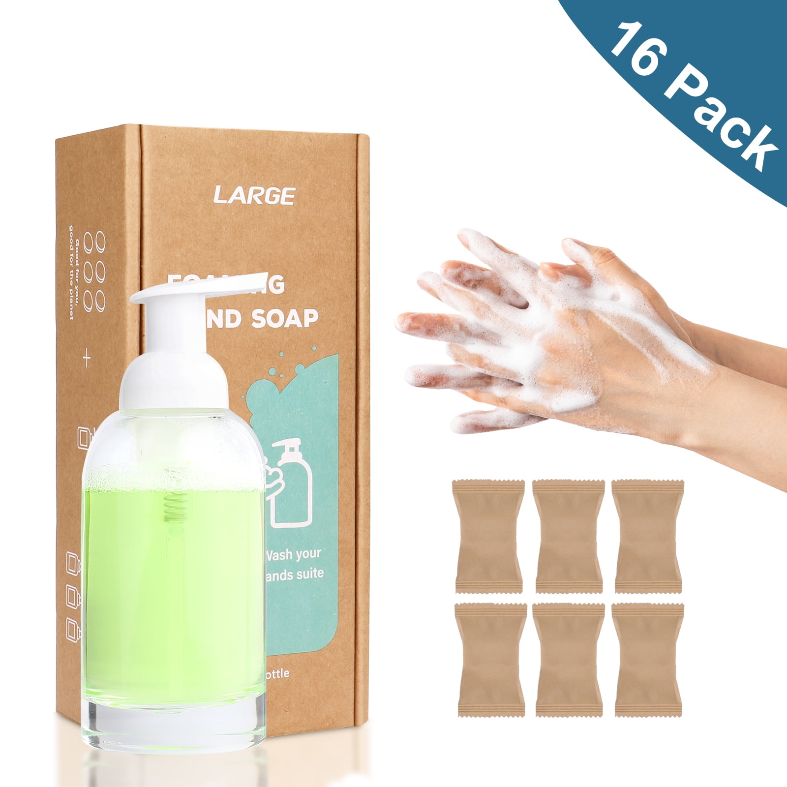 16 Pack Foaming Hand Soap Tablet Refill - 6 Tablets Eco Friendly Hand ...
