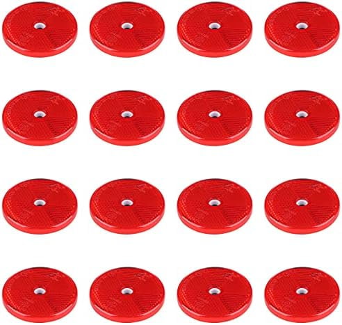 16 Pack Front Round Reflector for Driveway Fence Gate Posts Trailers ...