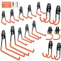 12 Pack Wall Storage Hooks with 2 Extension Cord Straps, Heavy Duty ...