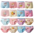 16-Pack Girls Boxer Briefs Underwear for Toddler, Soft Elastic Cartoon ...