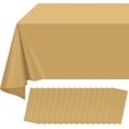16 Pack Gold Plastic Tablecloth for Rectangle Tables, Premium ...