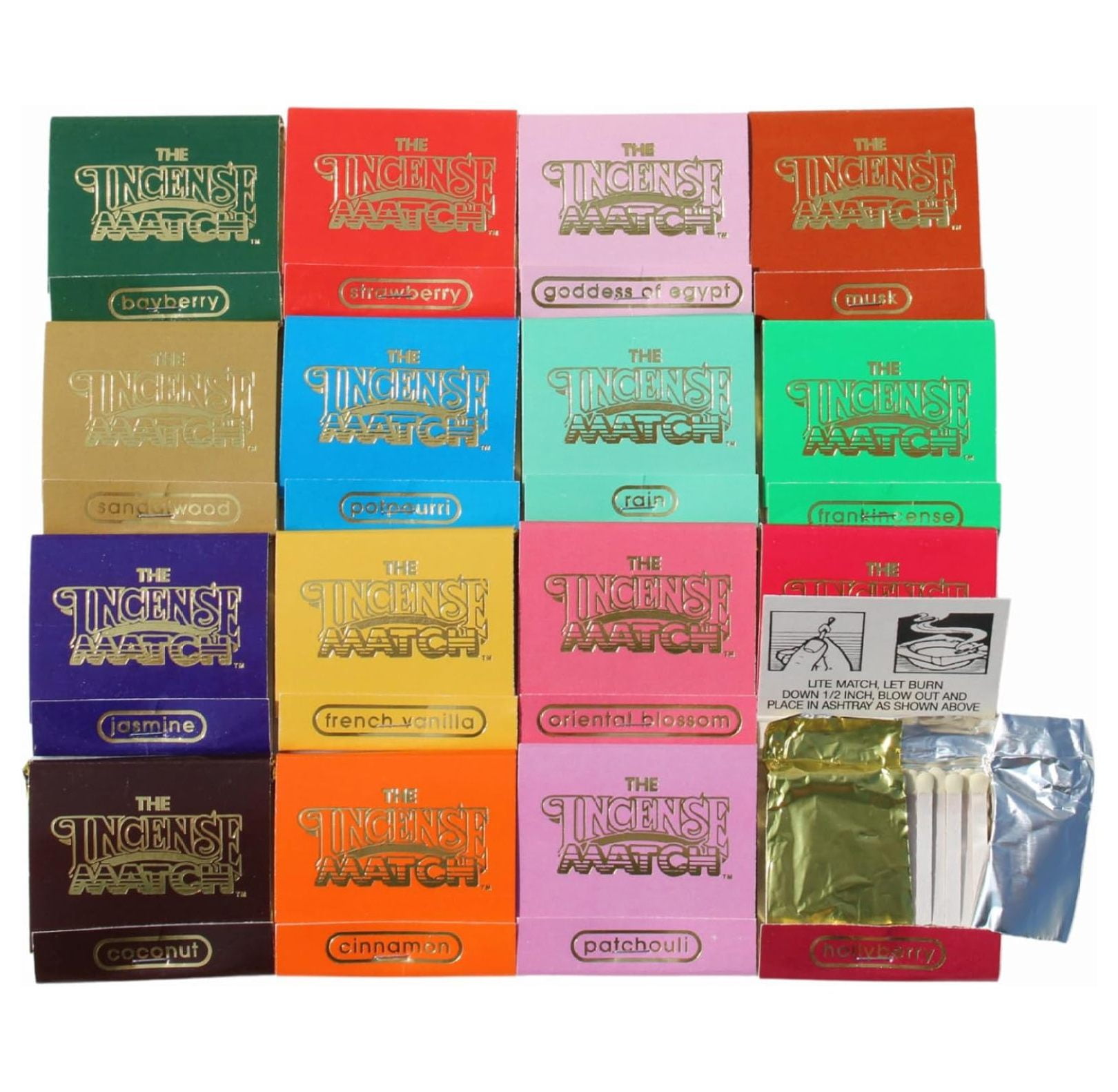 16 Pack of Incense Matches - Portable, Eco-Friendly Scented Matches for ...