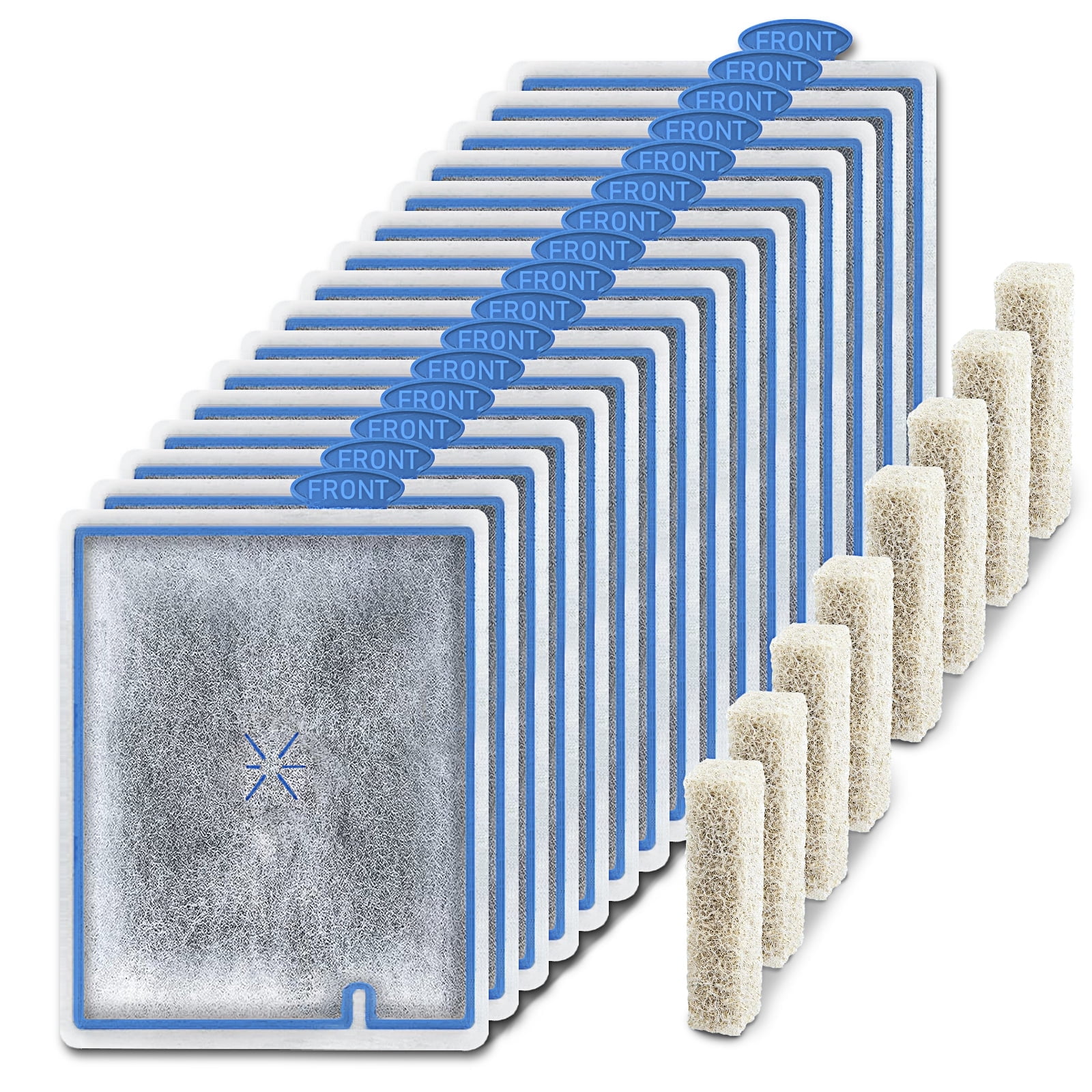 Large Replacement Filter Cartridges for Aqueon QuietFlow (16 Pack) with ...
