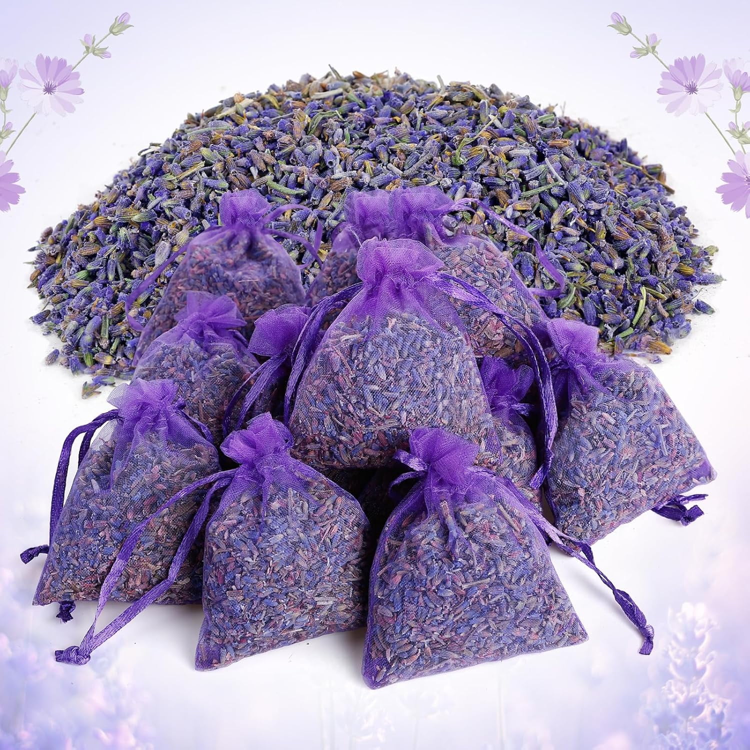 16 Pack Lavender Sachet Bags - Fresh Scented Dried Lavender Flowers ...