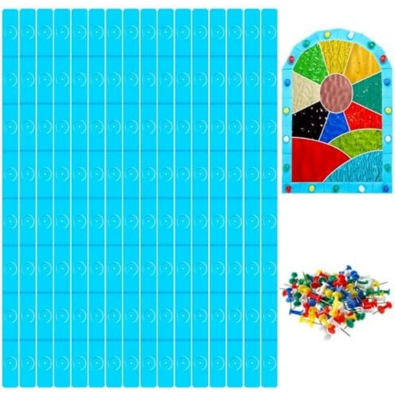 16 Pack Layout Block System for Stained Glass Panels 12 Inch Heat ...