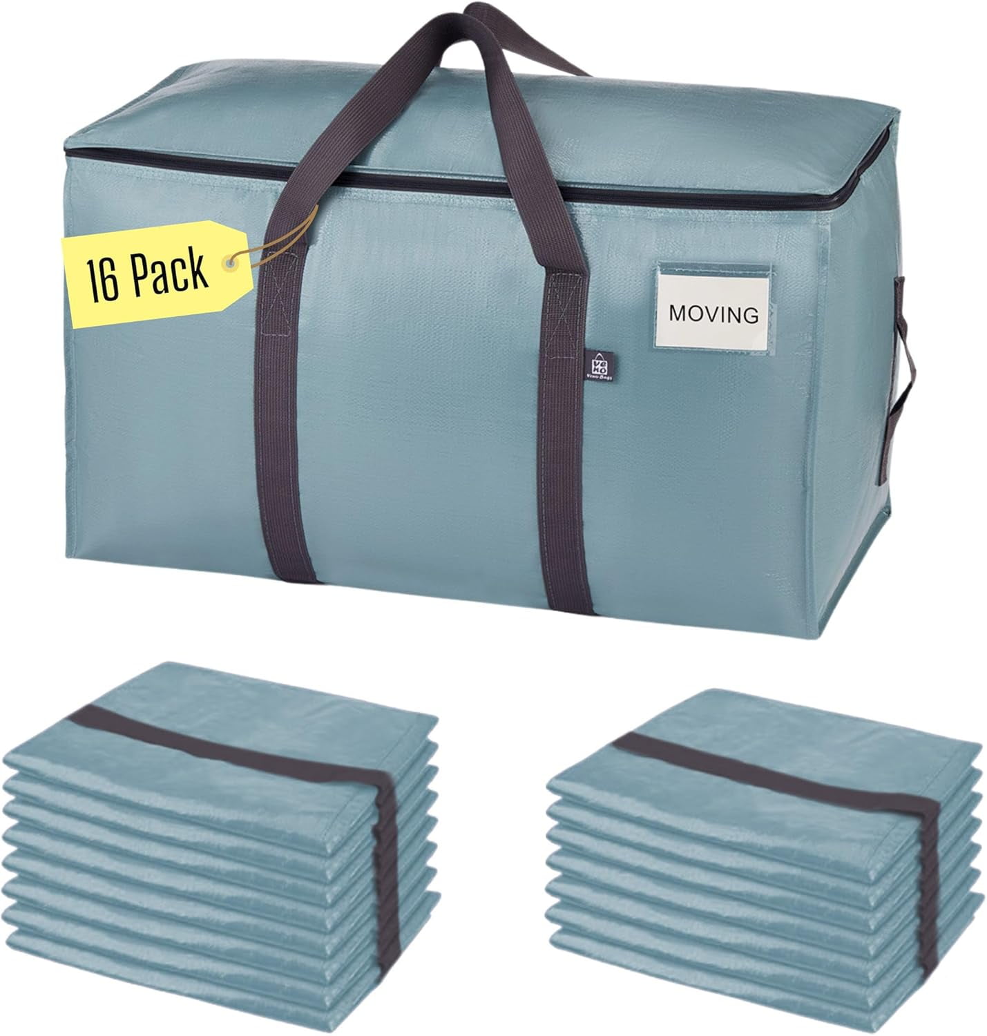 16 Pack Moving Bags, Upgraded Heavy Duty, Moving Boxes Alternative ...