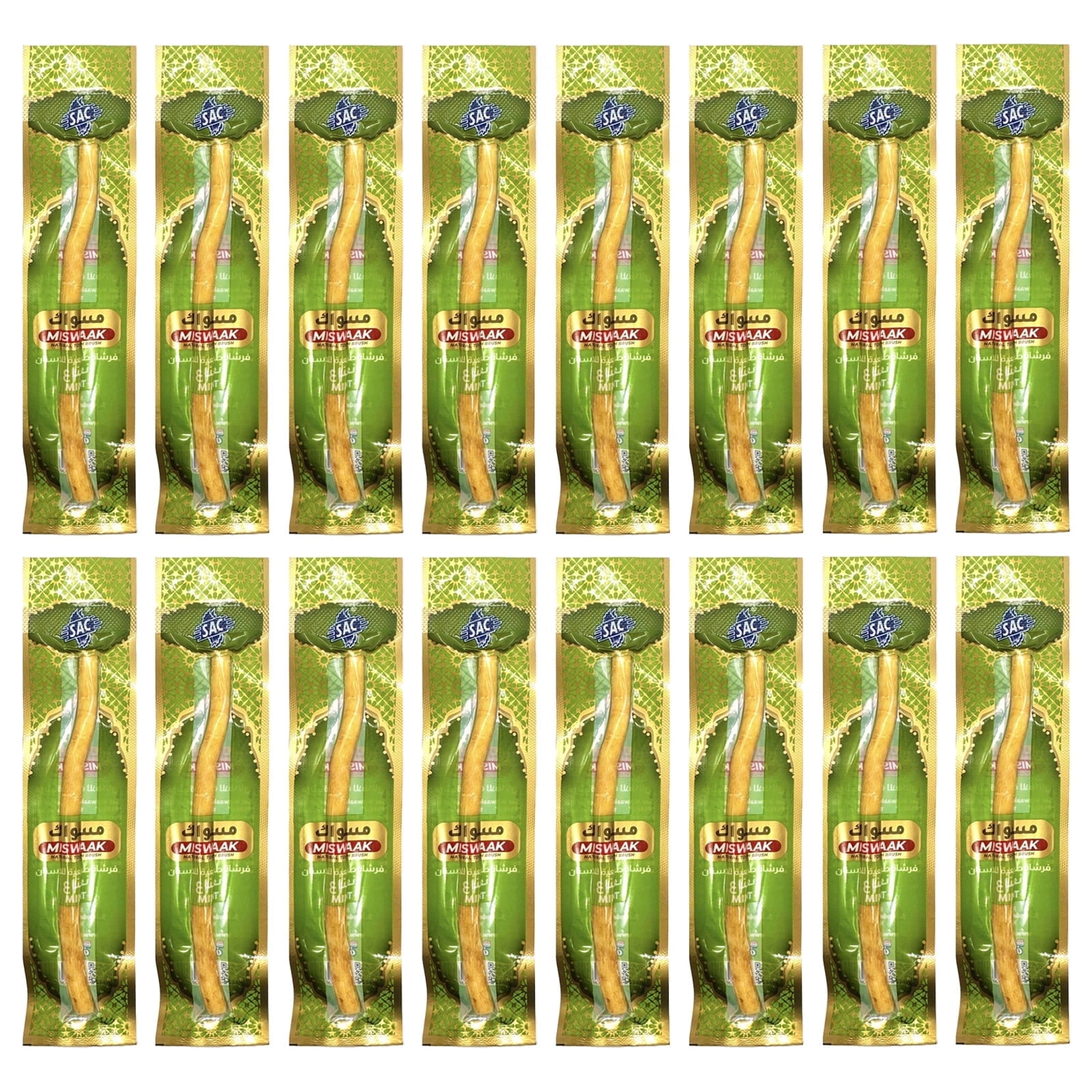 16 Pack Organic Miswak Toothbrushes | All-Natural Wooden Miswak Sticks ...