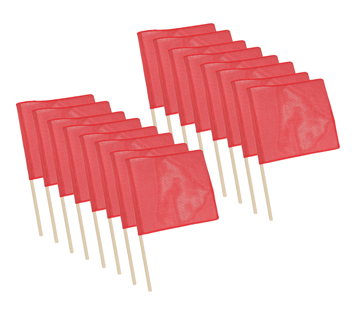 (16 Pack) Oversize Warning and Safety Red Flags with Wooden Dowel ...