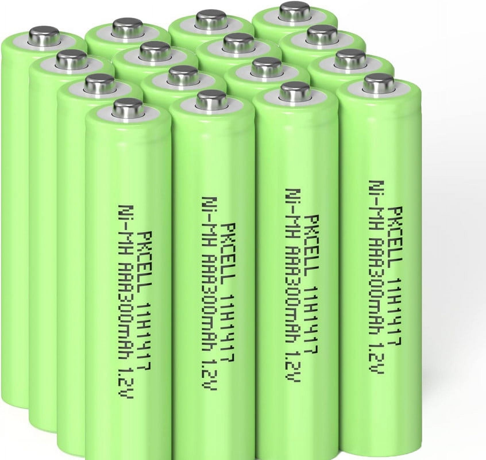 16 Pack PKCELL Rechargeable AAA Batteries NiMH Low Self-Discharge ...