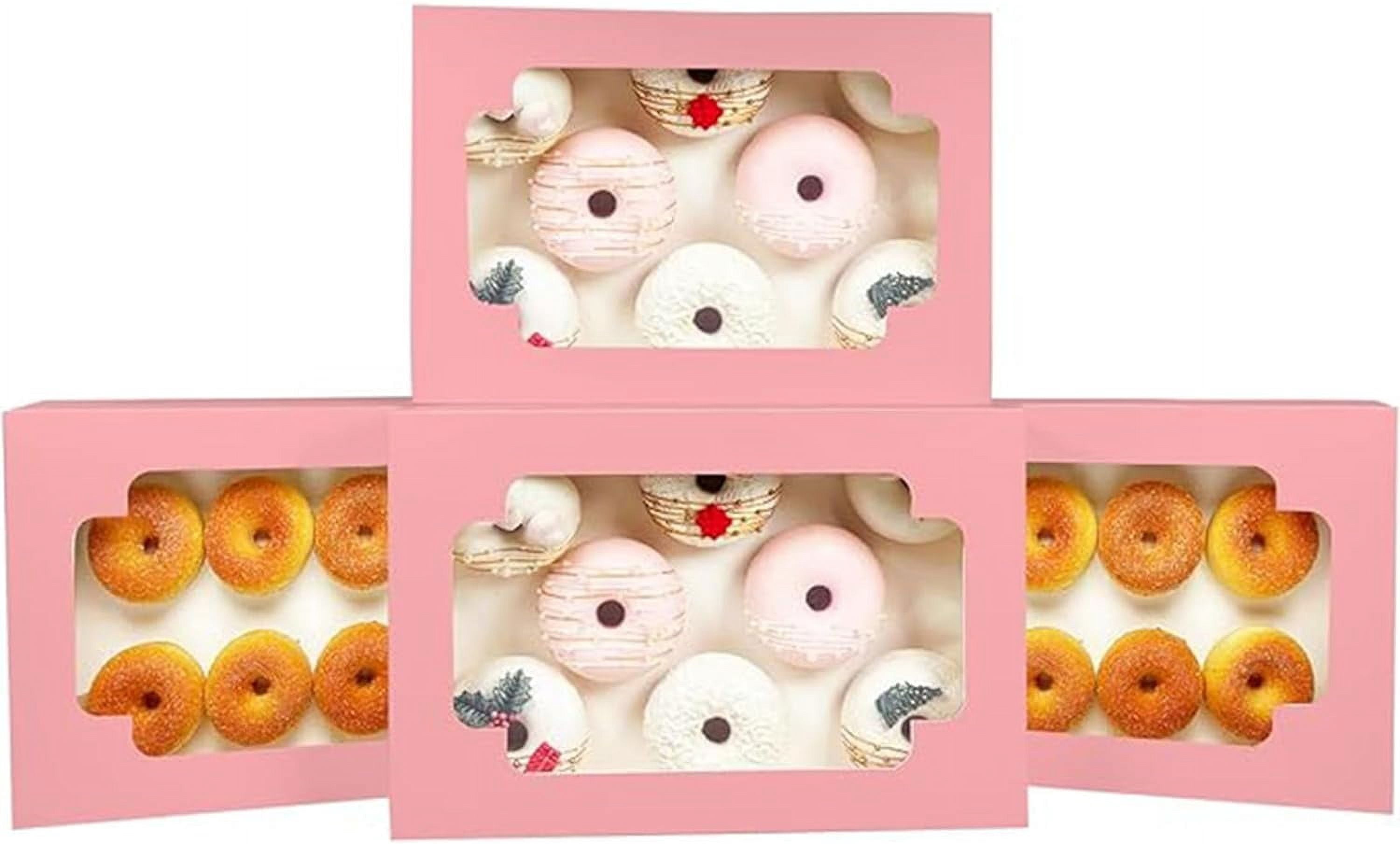 16-Pack Pink Bakery Boxes with Windows: Ideal for Weddings, Birthdays ...