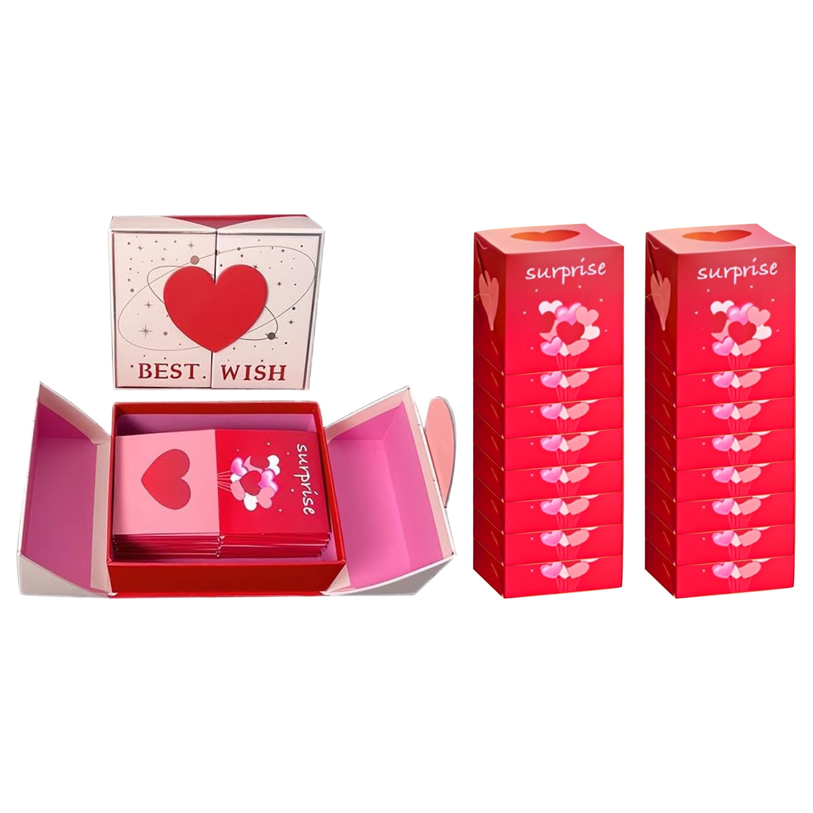 16-Pack Pink Butterfly Design Surprise Pop-Up Jumping Gift Box Set With ...