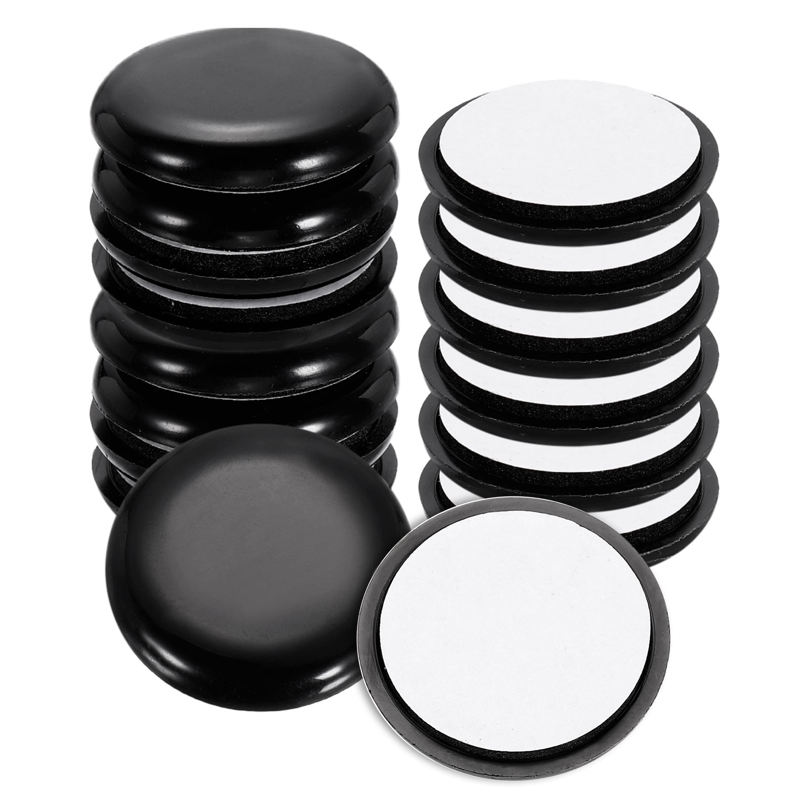 16 Pack Plastic Furniture Sliders 1.26" Self-Adhesive Round Furniture ...