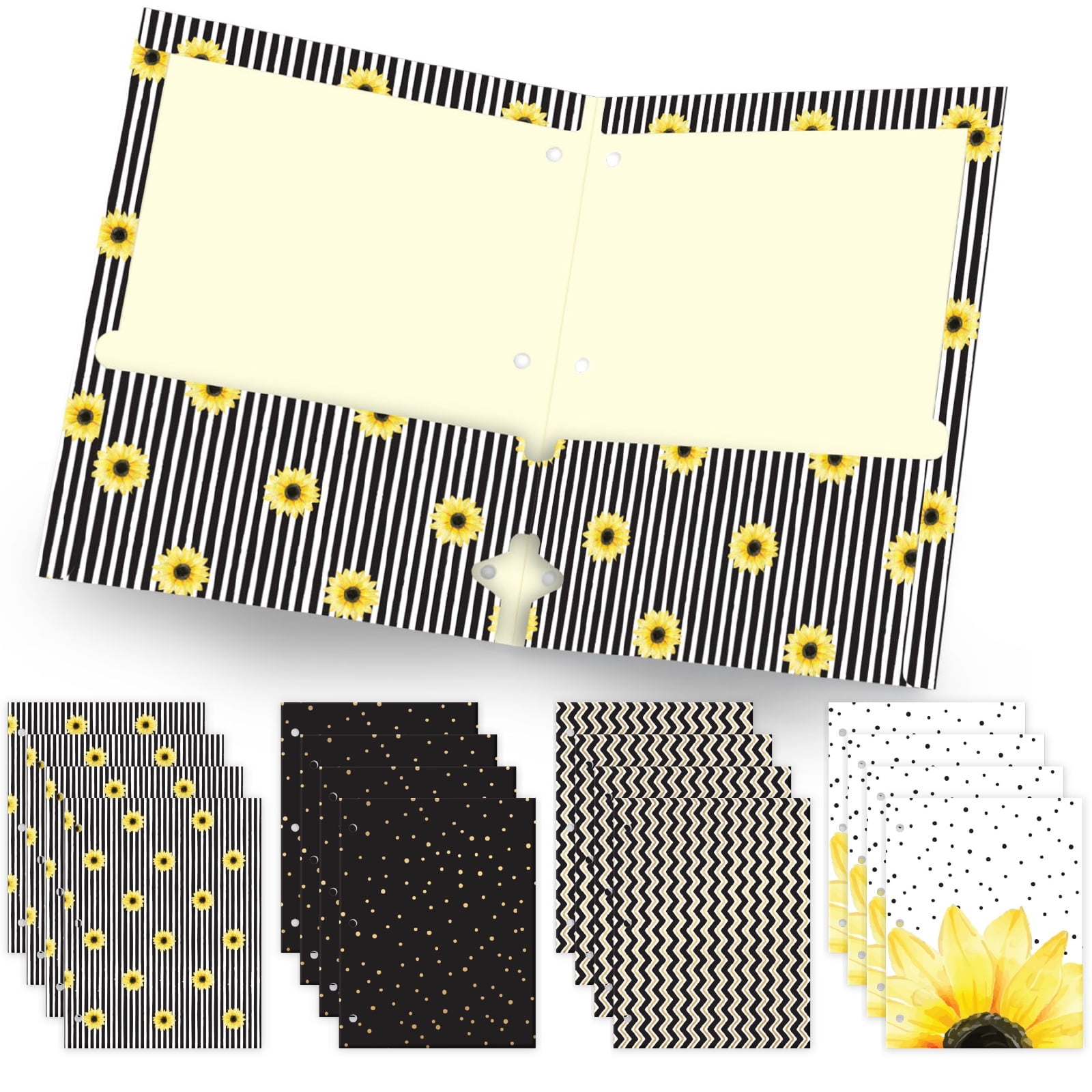 16 Pack Pocket Folders - Sunflower - Walmart.com