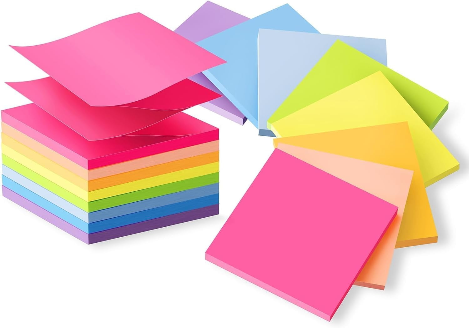 (16 Pack) Pop Up Sticky Notes 3x3 in Post Accordion Stickies Super ...