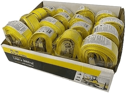 16 Pack Ratchet Strap 2" x 16' E Track Heavy-Duty Cargo Tie Downs ...