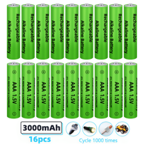 DFITO 1.5V Alkaline AA Rechargeable Battery Cell, 16PCS - Walmart.com