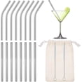 16 Pack Reusable Metal Straws, Short Stainless Steel Straws 8 Straight ...
