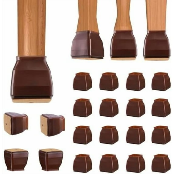 16 Pack Silicone Chair Leg Floor Protectors, Stool Leg Protectors Cap ...