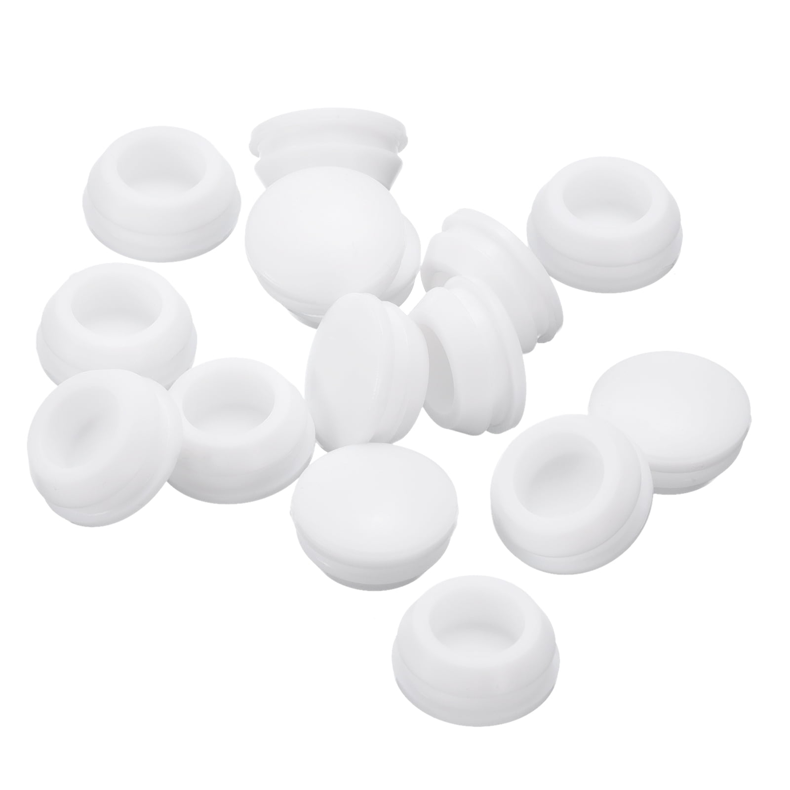 16 Pack Silicone Hole Plug, White Rubber Round Hole Plugs Fit for ...