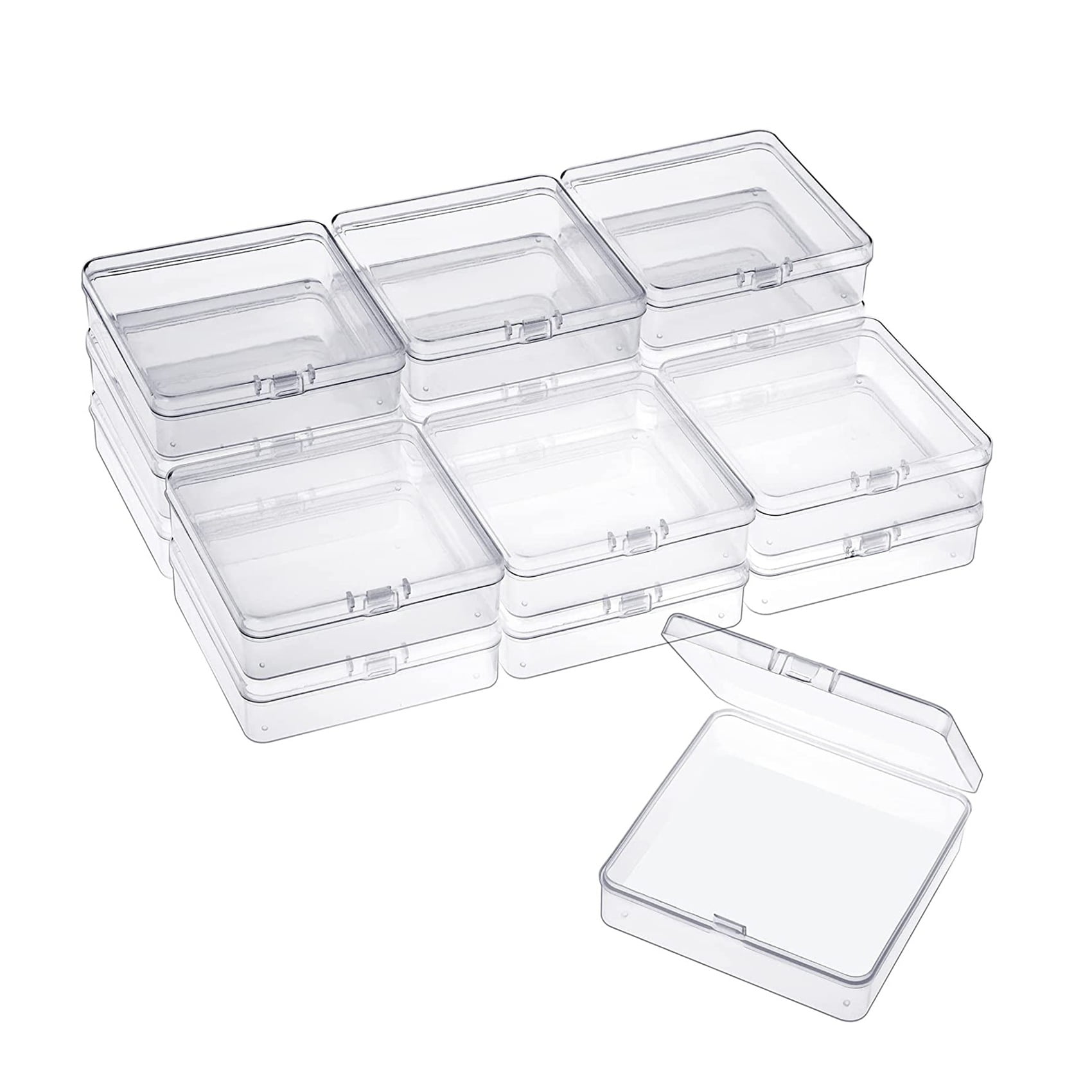 16 Pack Small Containers Clear Plastic Boxes Beads Storage Organizers ...