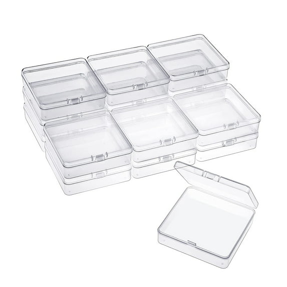 16 Pack Small Containers Clear Plastic Boxes Beads Storage Organizers ...