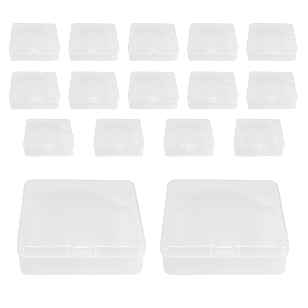 16 Pack Small Containers Clear Plastic Boxes Beads Storage Organizers ...