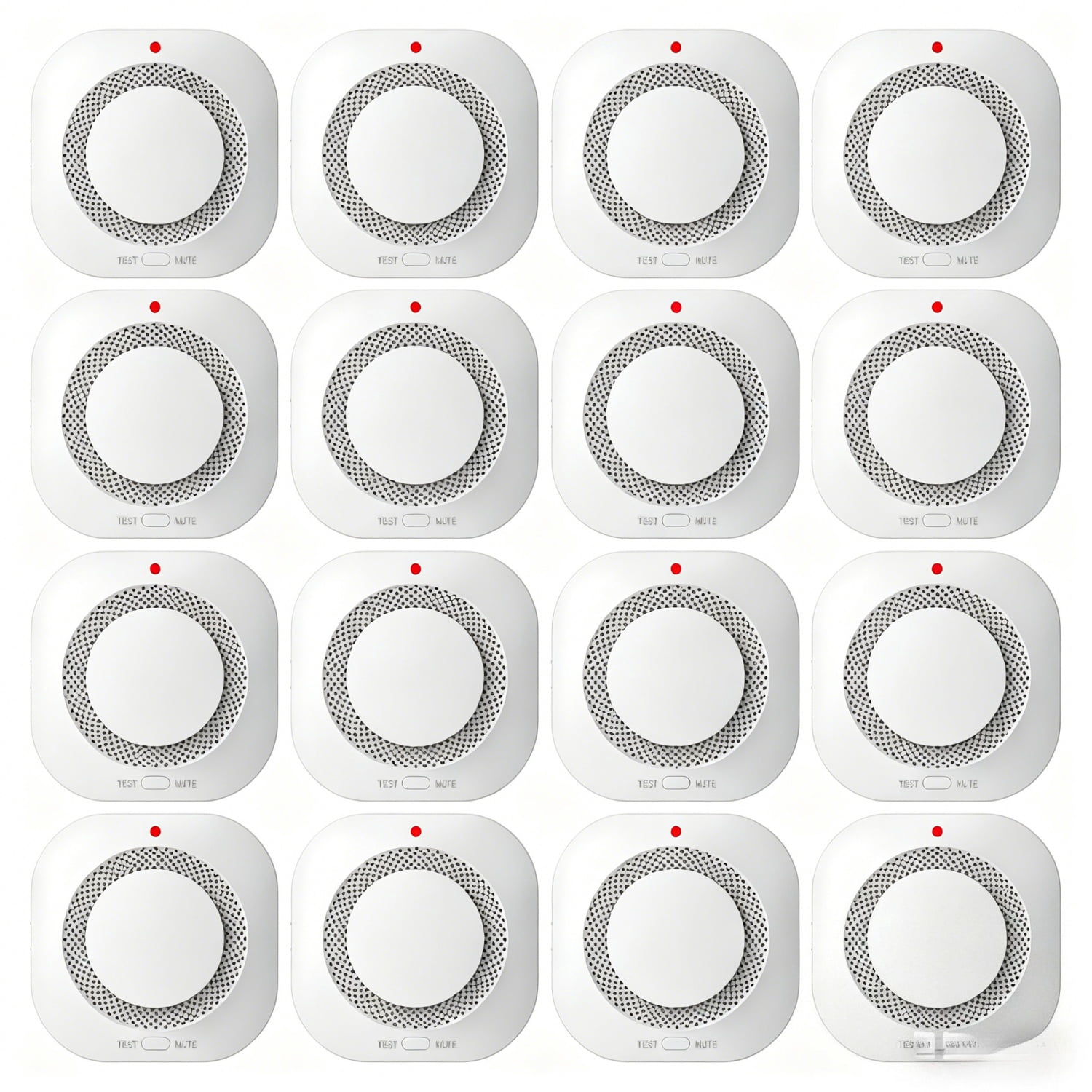 16 Pack Smoke Alarm Home Security System Fire Protection Smoke Alarm ...