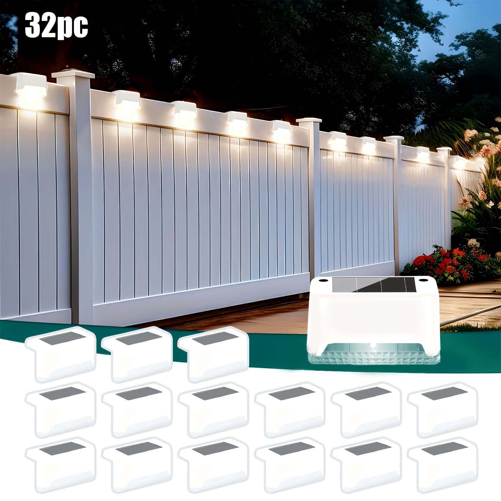 16+ Pack Solar Outdoor Garden LED Lights, Waterproof, Light Sensor Auto ...