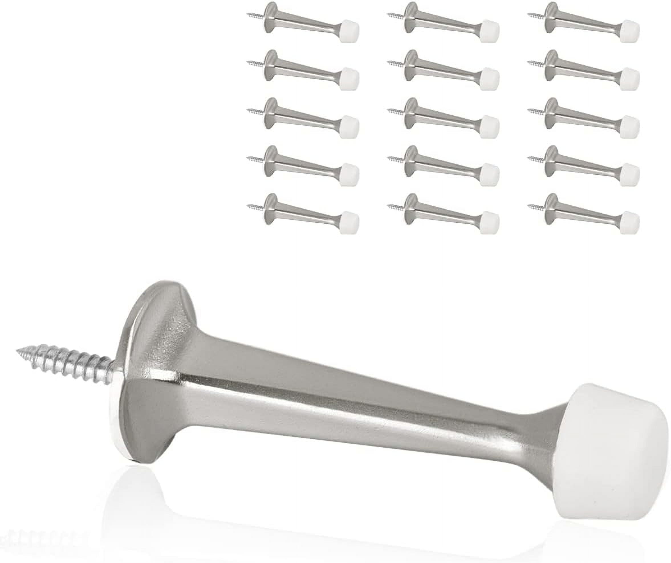 16 Pack Solid Rigid Door Stops - Heavy Duty Door Stoppers Wall ...