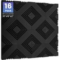 16 Pack Sound Proof Foam Panels for Walls, 2" x 12" x 12" Acoustic Foam ...