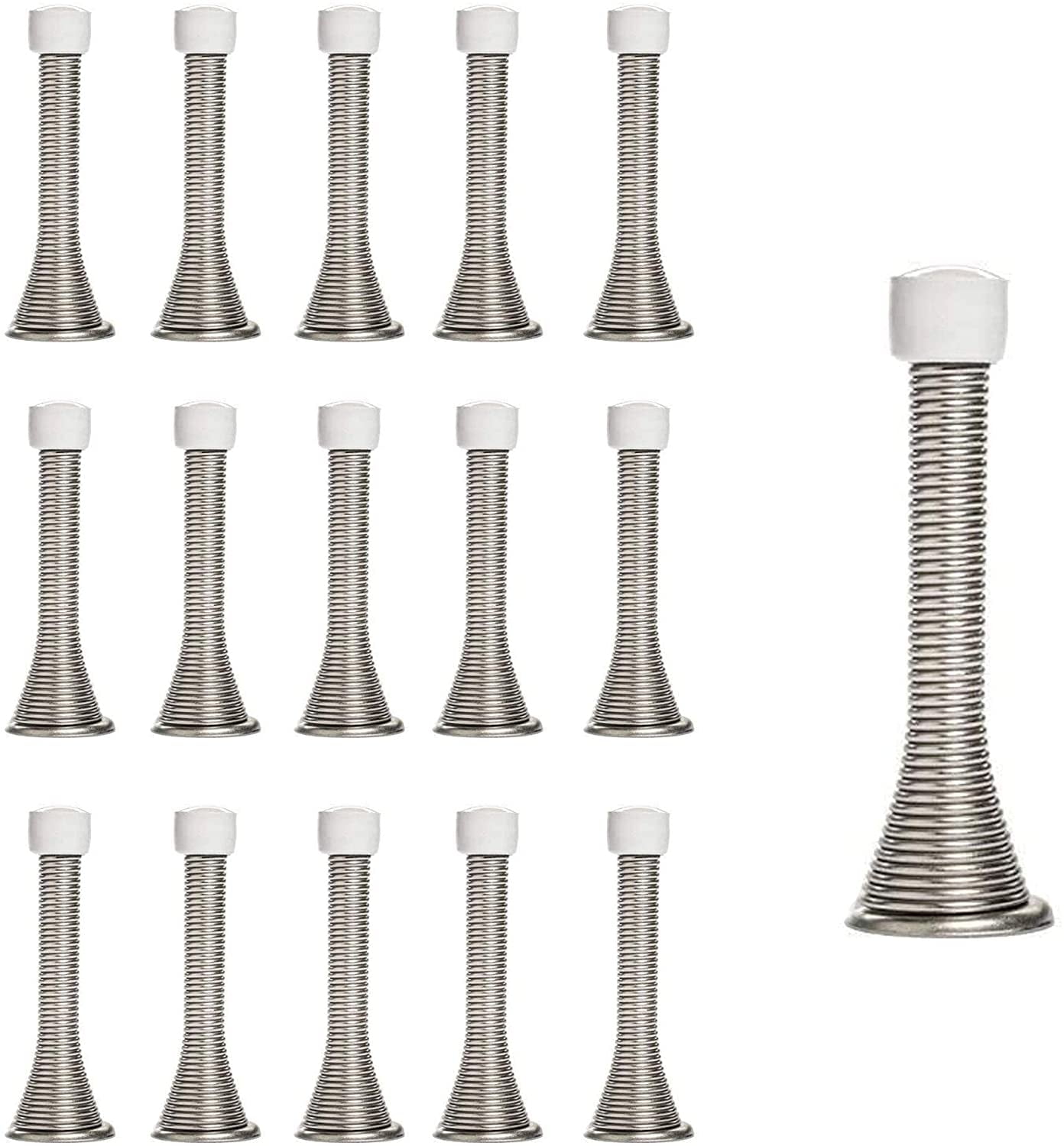 16 Pack Spring Door Stops 3 1/4 Inch Flexible Heavy Duty Spring Door ...