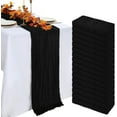 16 Pack Table Runner Black Cheesecloth 10ft Boho Gauze Fabric 120 Inch ...