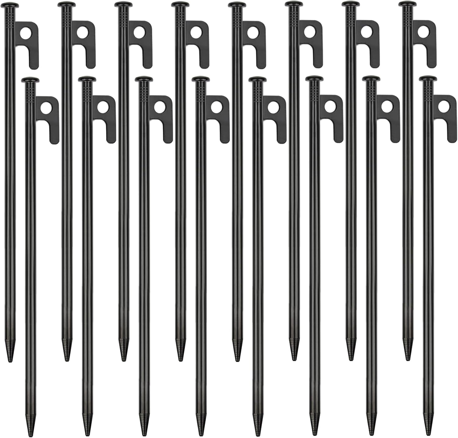 16 Pack Tent Stakes Heavy Duty Metal Tent Pegs for Camping Steel Tent ...